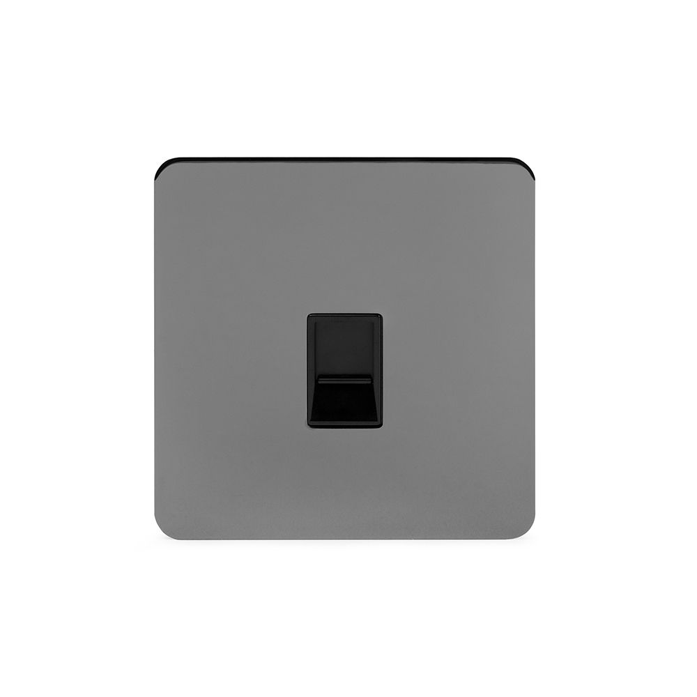 Soho Lighting Black Nickel Flat Plate 1 Gang Data Socket RJ45 Ethernet ...