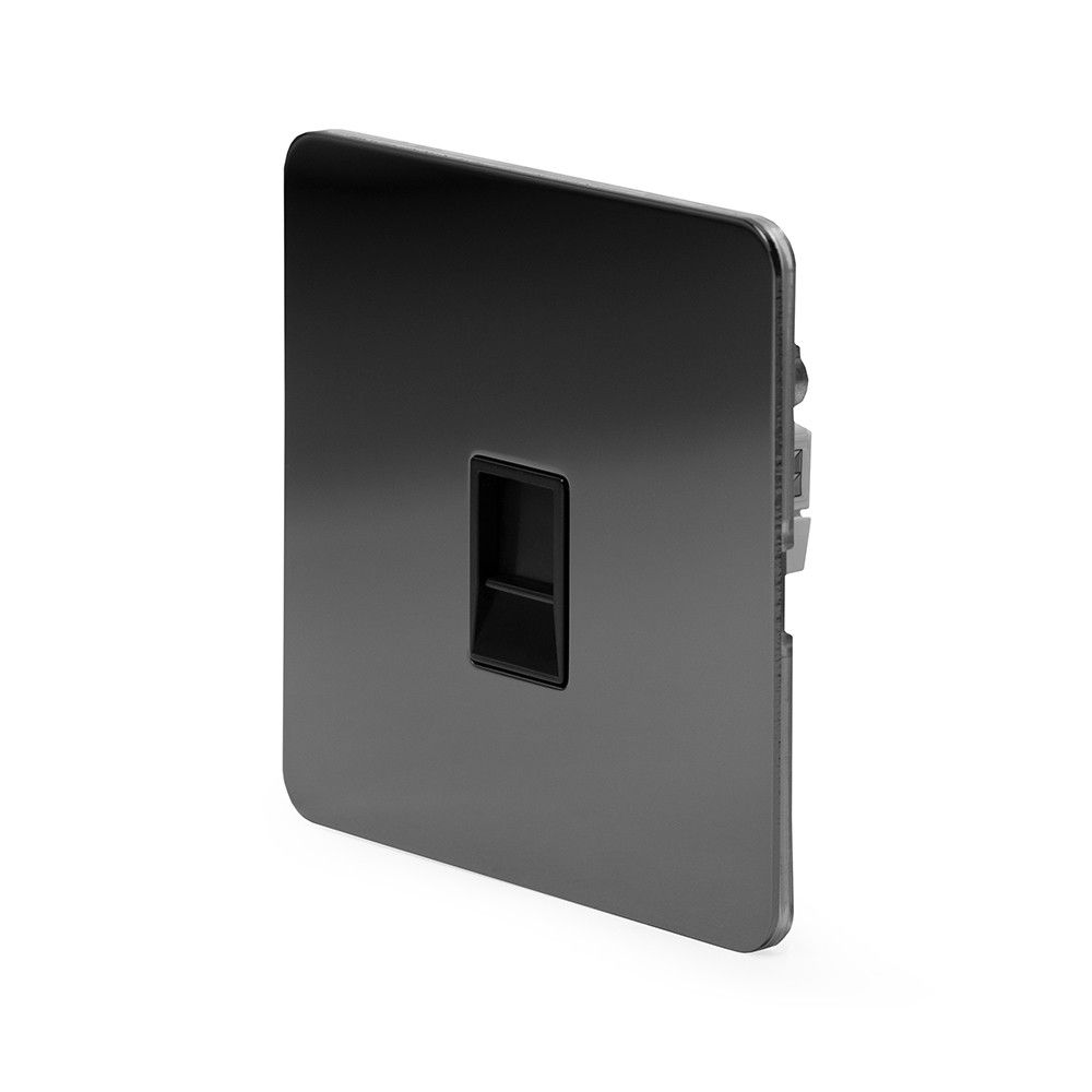 Soho Lighting Black Nickel Flat Plate 1 Gang Data Socket RJ45 Ethernet ...