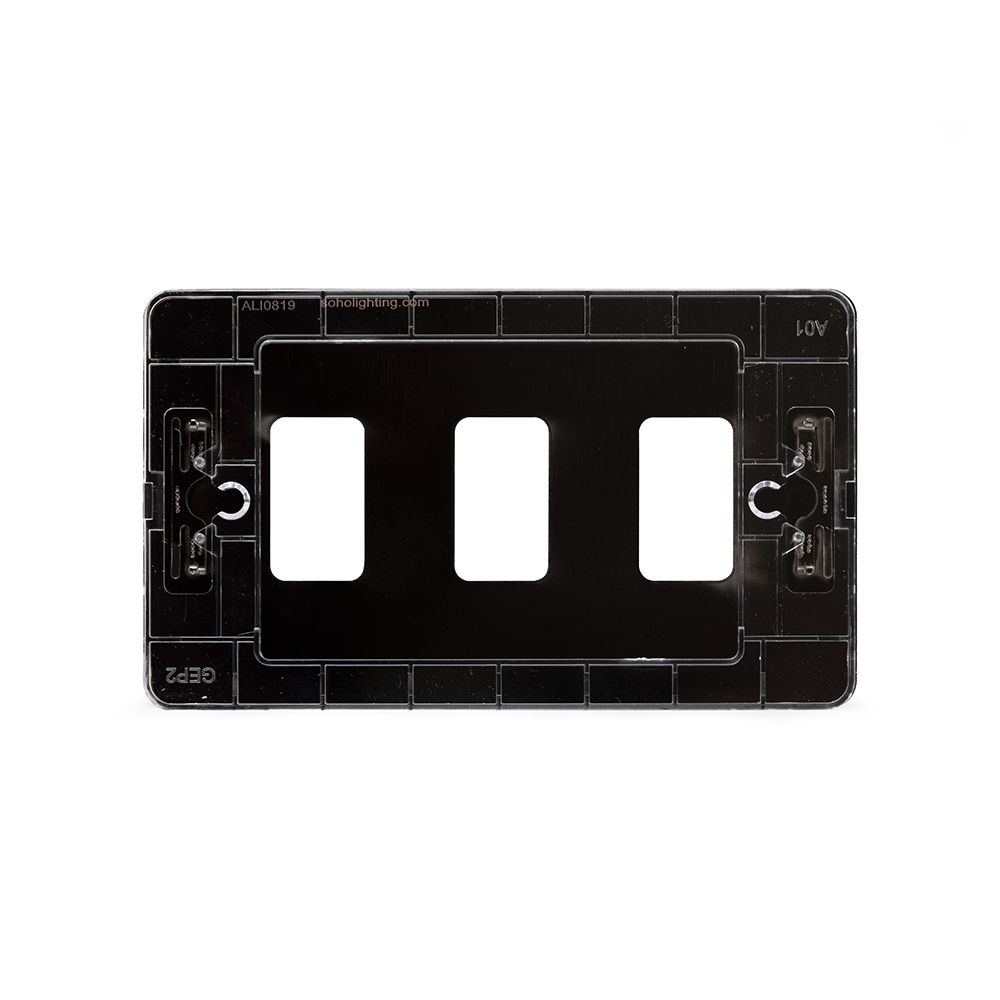 Soho Lighting Black Nickel Flat Plate 3 Gang Grid Switch Plate ...