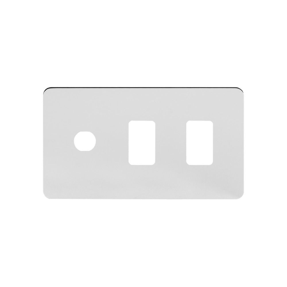 Soho Lighting Polished Chrome Flat Plate 3 Gang 2RM+1CM Dual Module ...