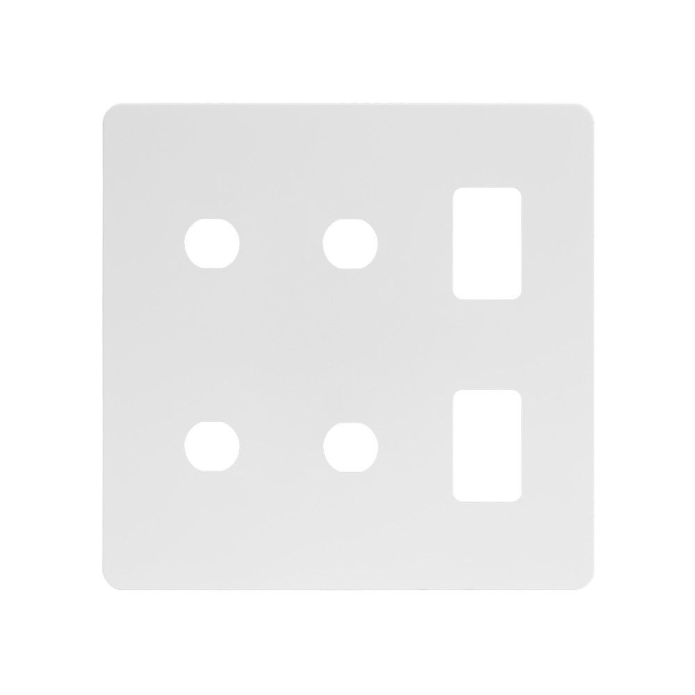 Soho Lighting White Metal 6 Gang 2RM+4CM Dual Module Grid Switch Plate ...