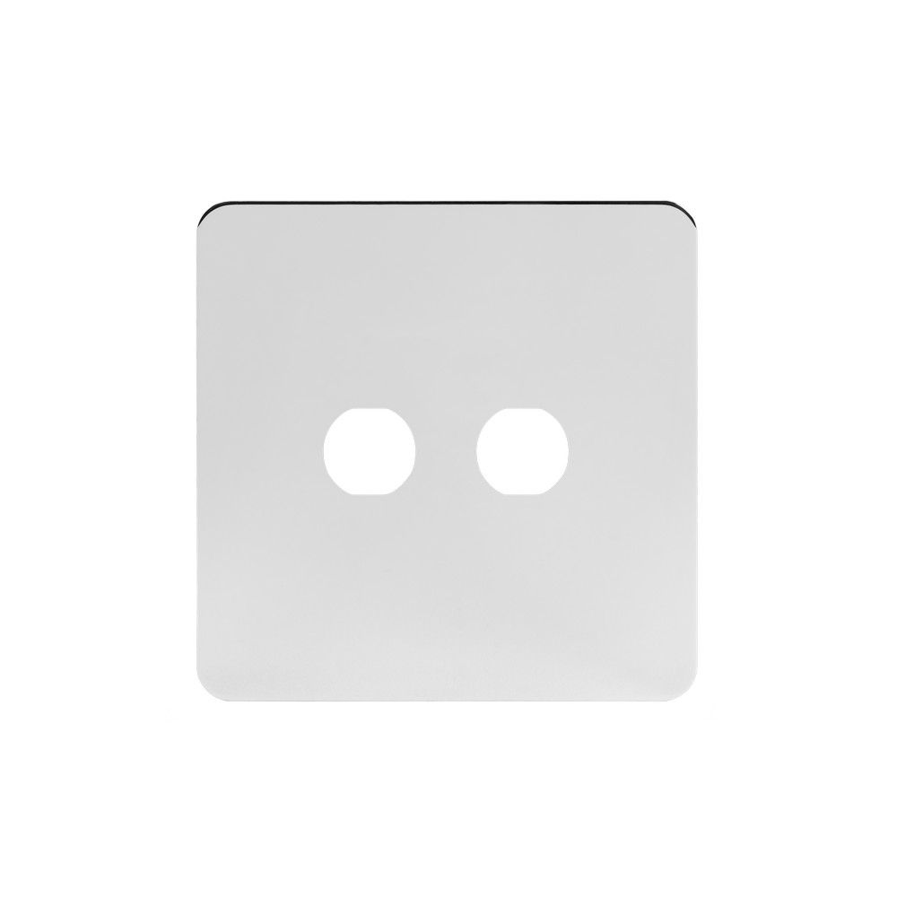 Soho Lighting Polished Chrome Flat Plate 2 Gang CM Circular Module Grid ...