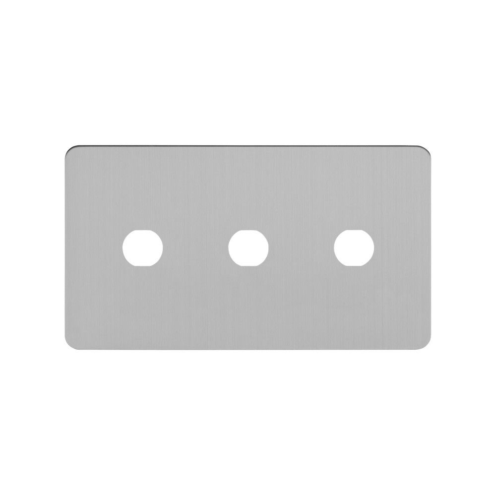 Soho Lighting Brushed Chrome 3 Gang CM Circular Module Grid Switch ...