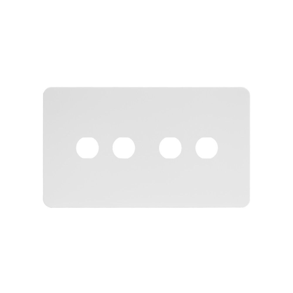 Soho Lighting White Metal 4 Gang CM Circular Module Grid Switch Plate ...