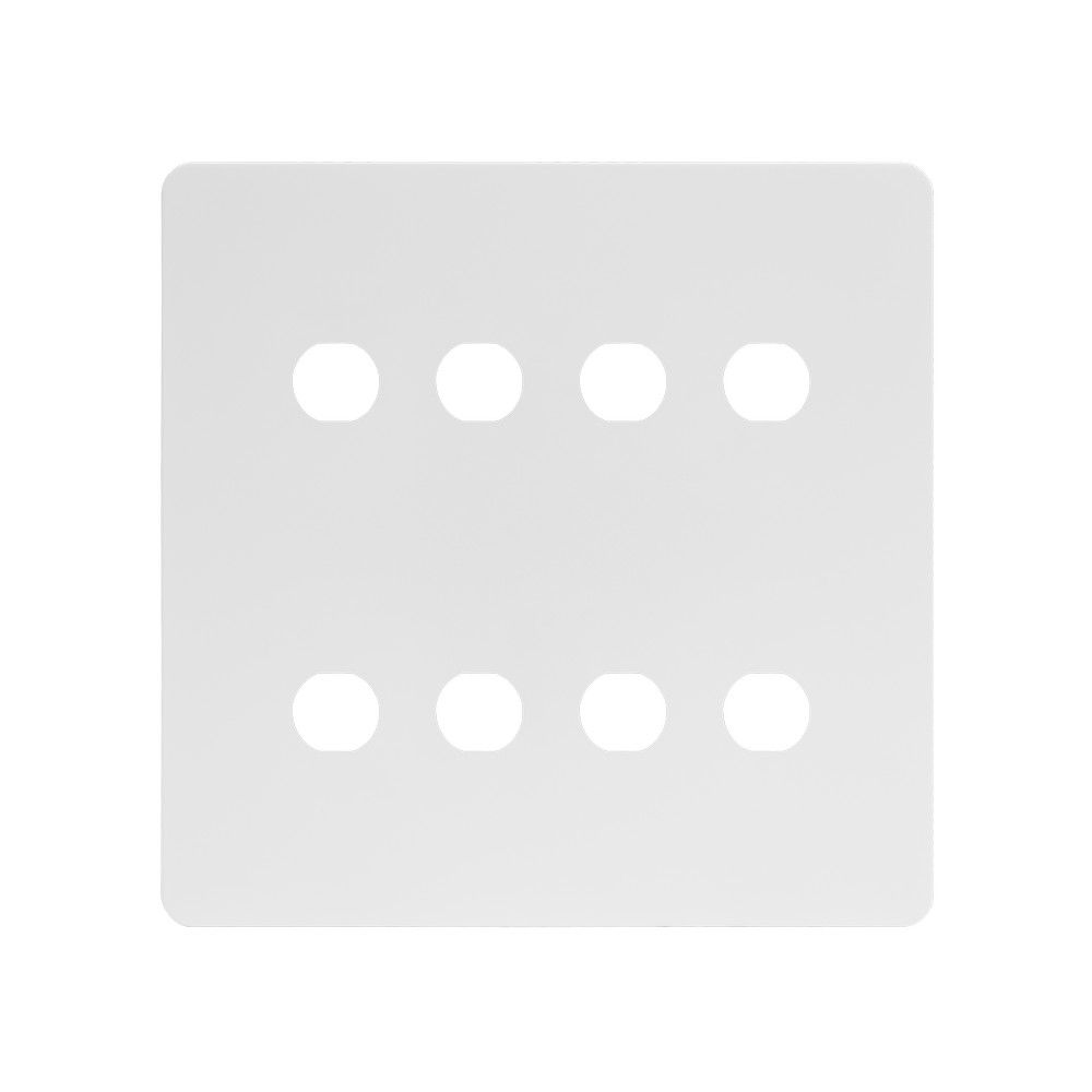 Soho Lighting White Metal 8 Gang CM Circular Module Grid Switch Plate ...