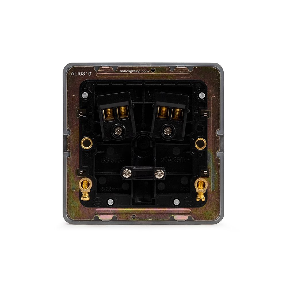 Soho Lighting Black Nickel Flat Plate 20A Flex Outlet Blk Ins Screwless ...