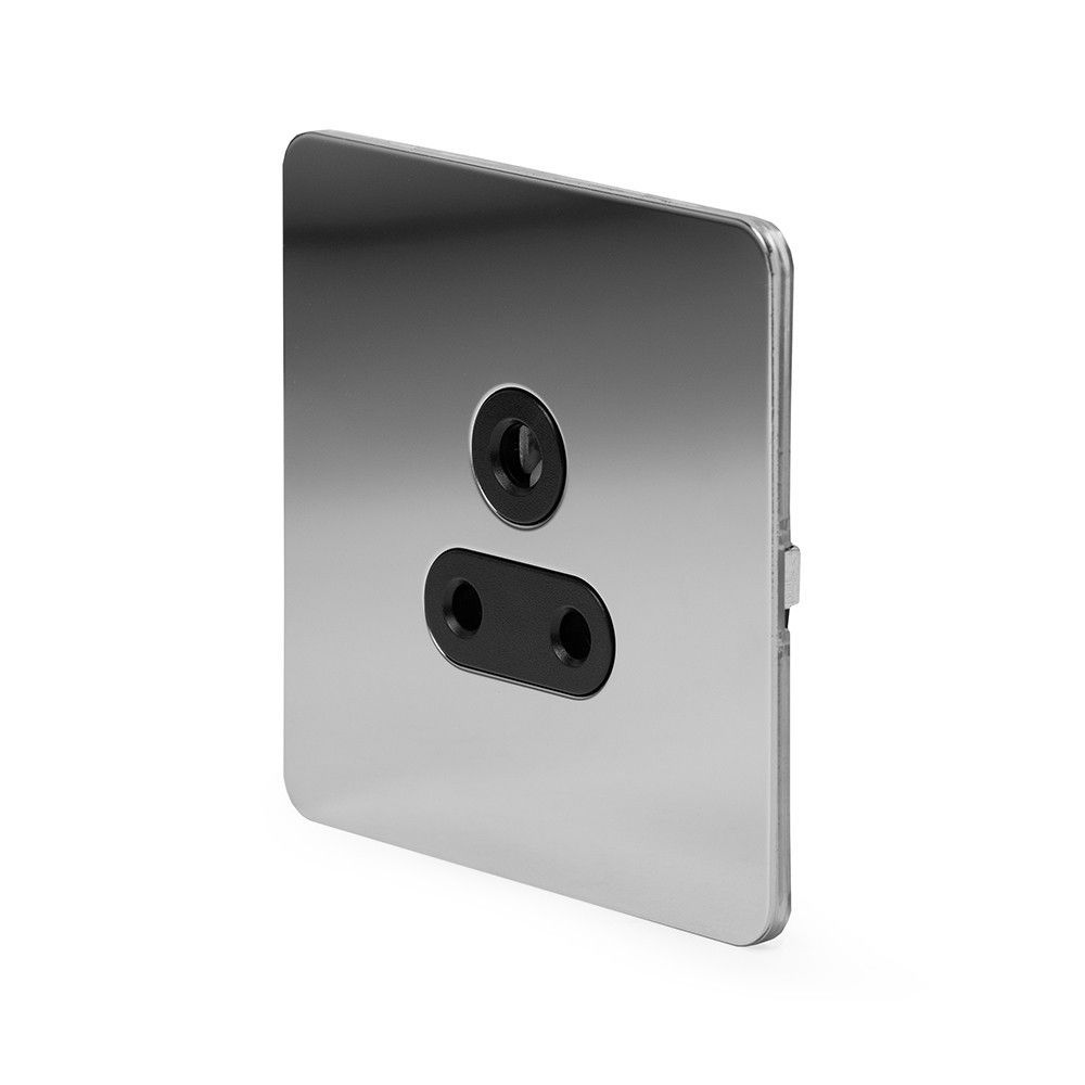 Soho Lighting Polished Chrome & Black 5 Amp Socket | Polished Chrome ...