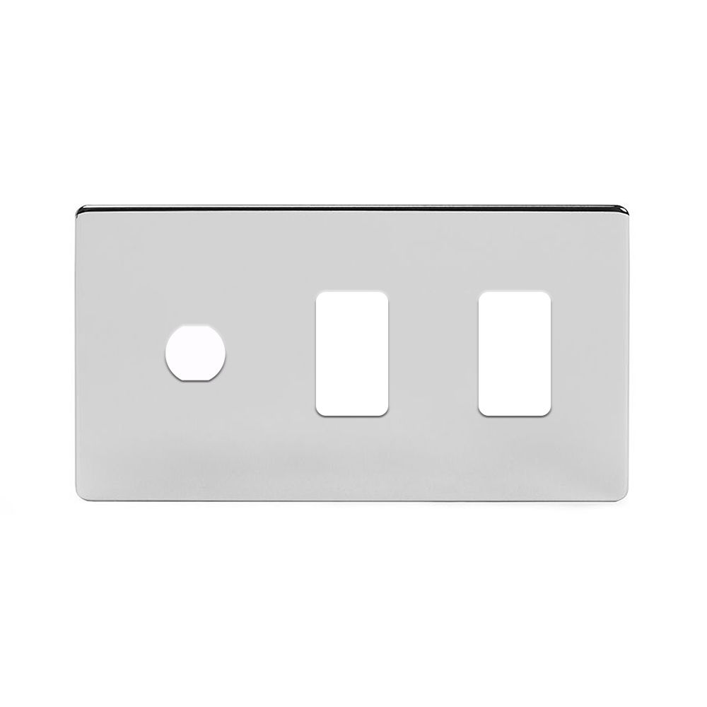 Soho Lighting Polished Chrome 3 Gang 2RM+1CM Dual Module Grid Switch ...