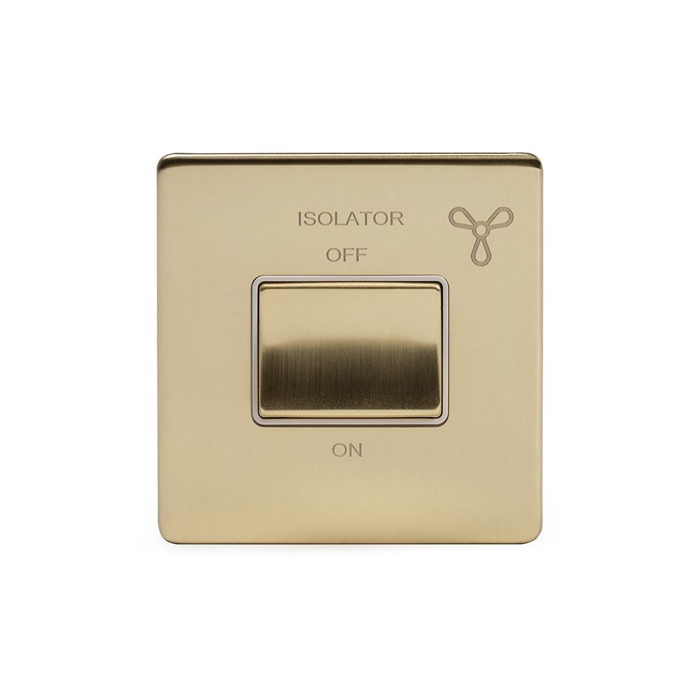 Soho Lighting Brushed Brass Fan Isolator Switch | Brass Extractor Fan ...