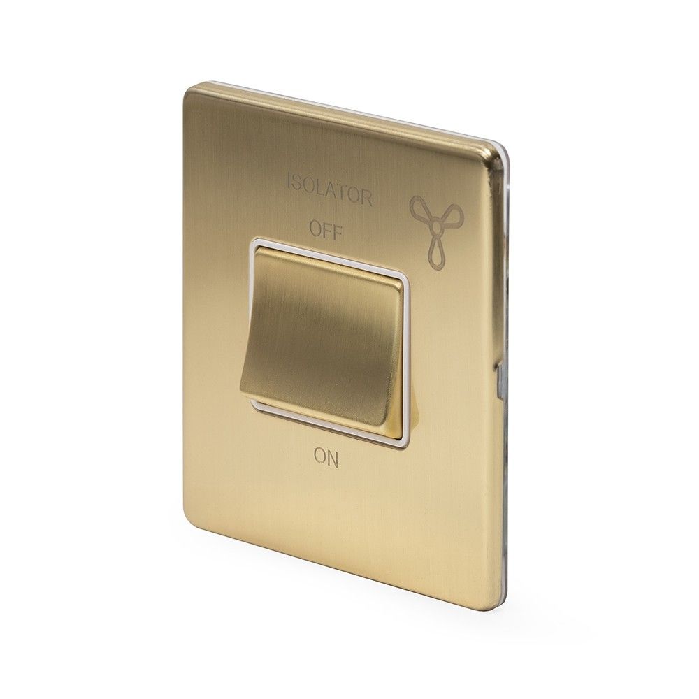 Soho Lighting Brushed Brass Fan Isolator Switch | Brass Extractor Fan ...