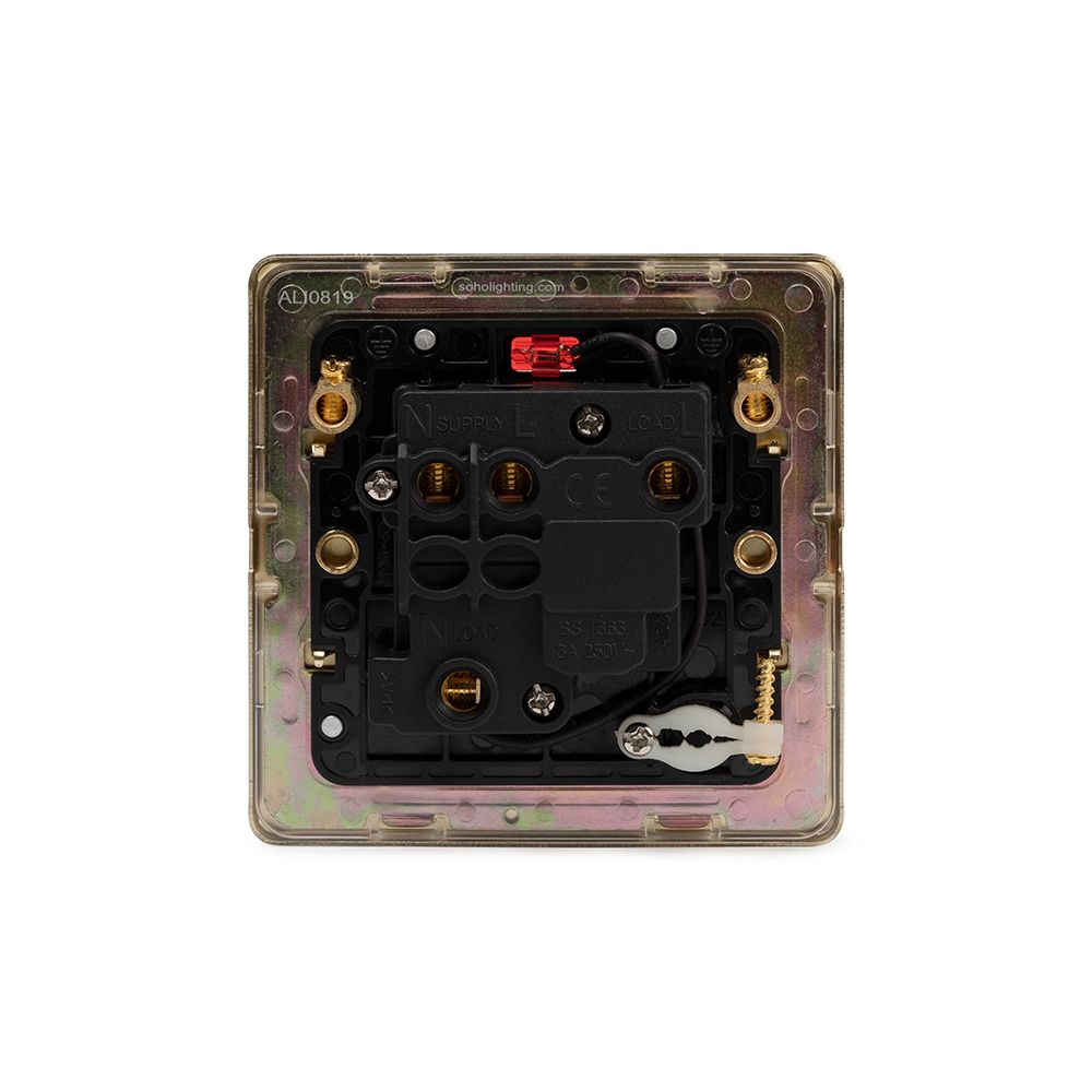 Soho Lighting Brushed Brass 13A Switched Fuse Connection Unit Flex ...