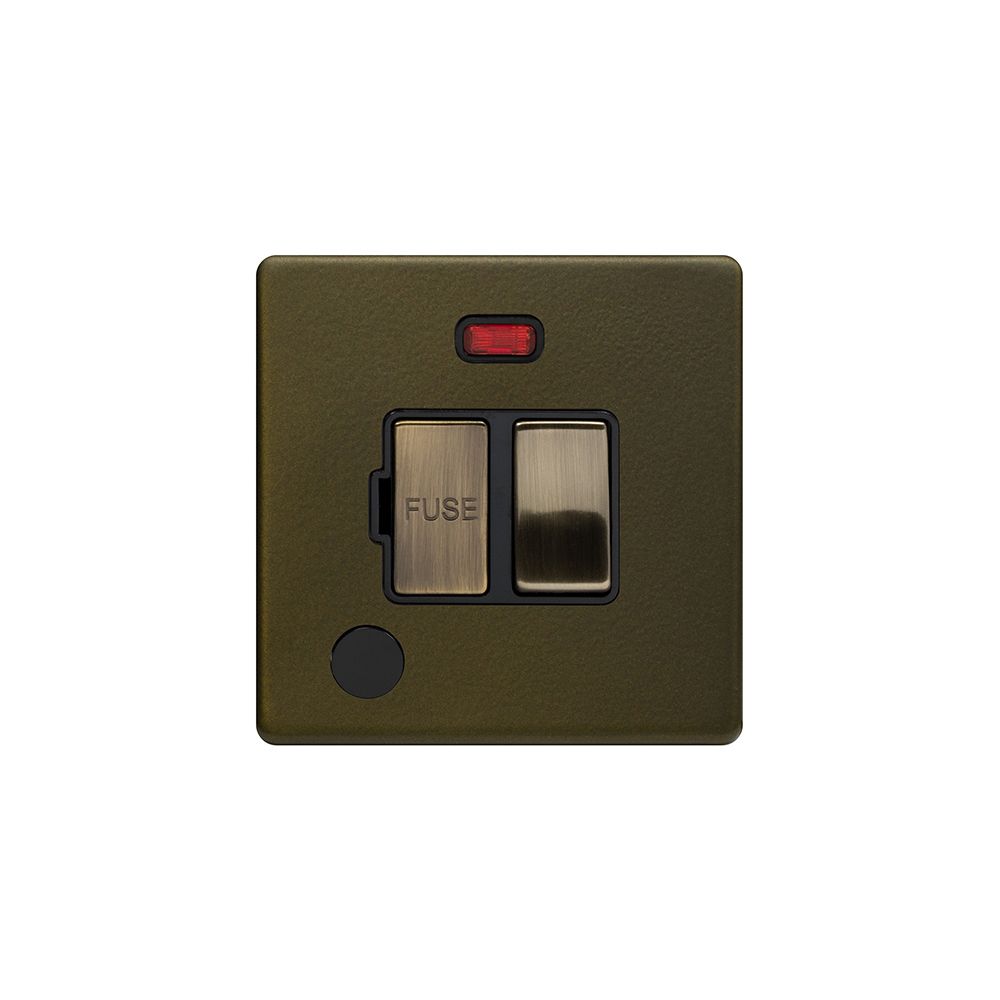 Soho Lighting Bronze Flat Plate 13A Switched Fused Connection Unit (FCU ...