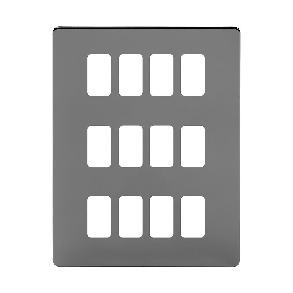Soho Lighting Black Nickel 12 Gang RM Rectangular Module Grid Switch ...