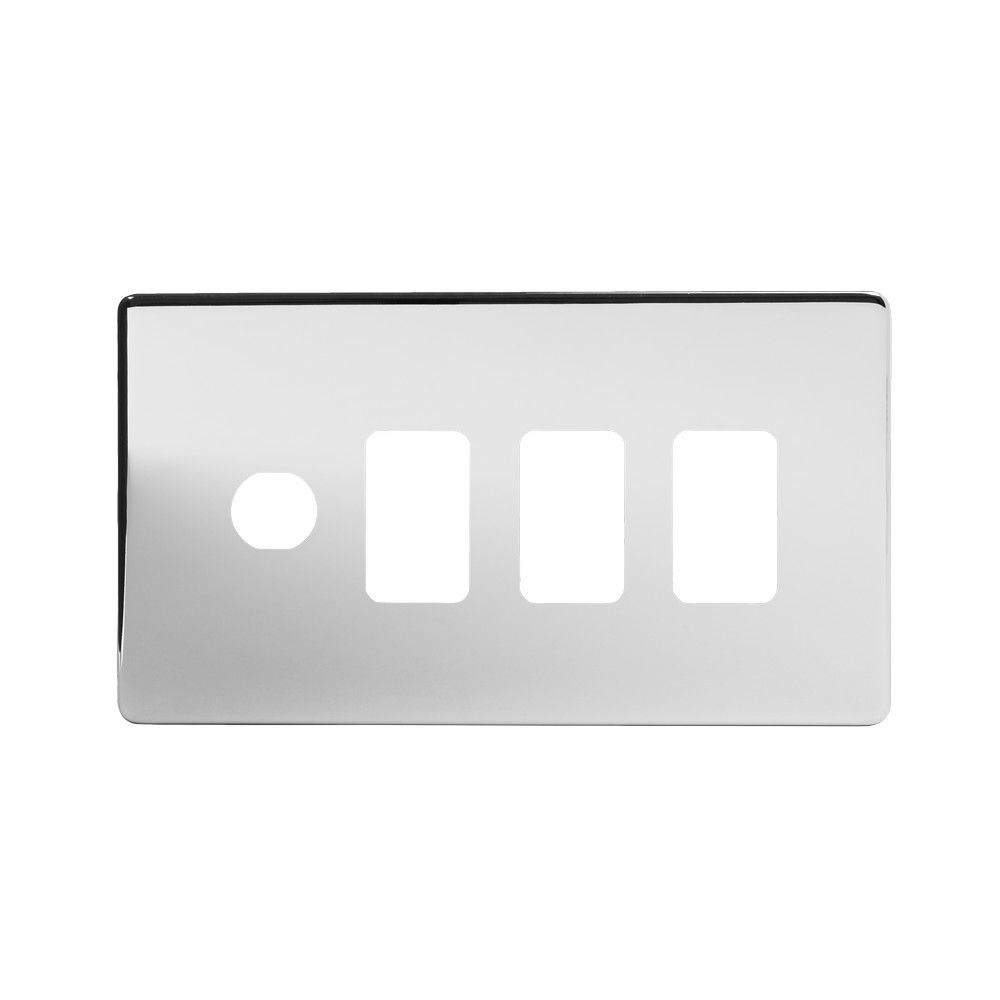 Soho Lighting Polished Chrome 4 Gang 3RM+1CM Dual Module Grid Switch ...