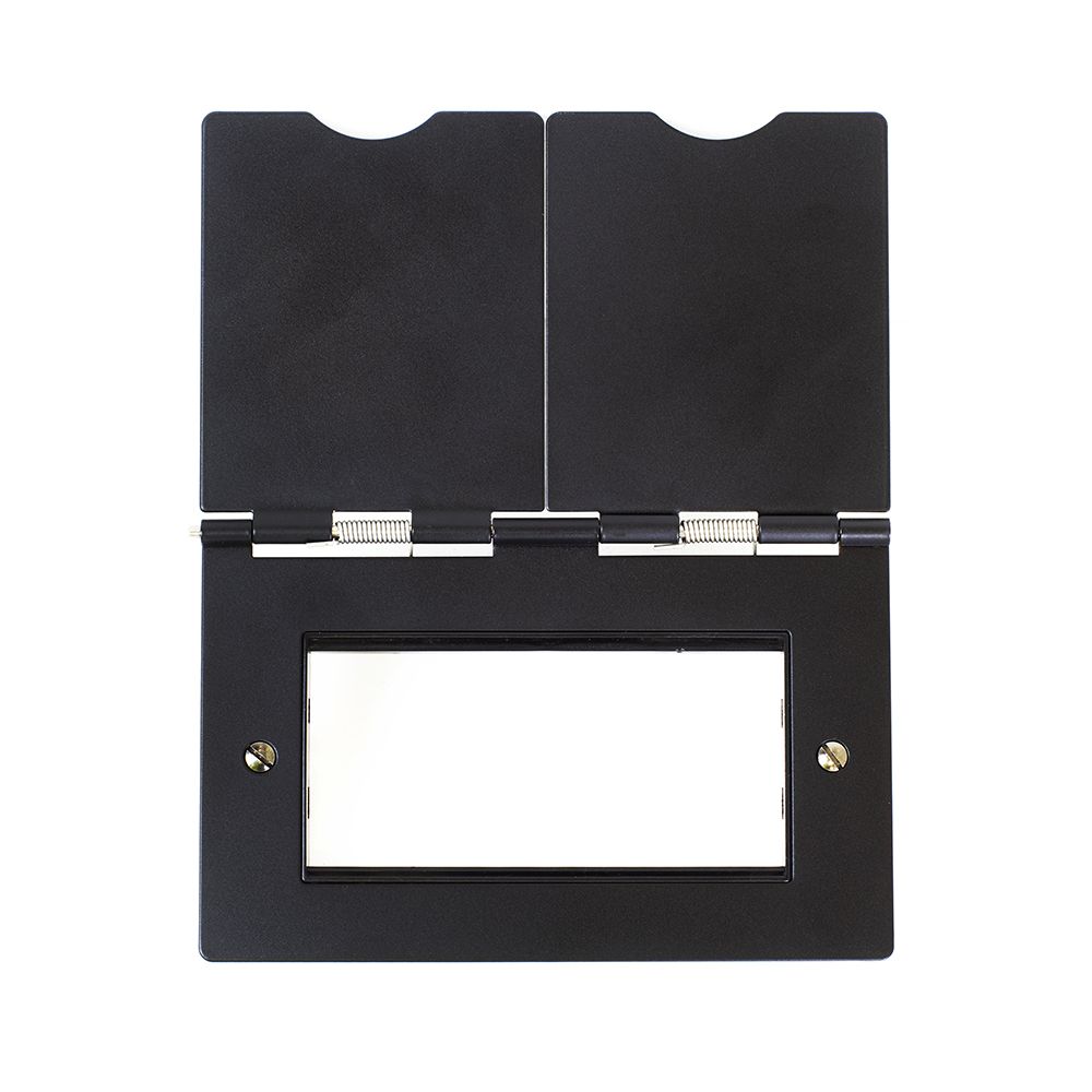 Soho Lighting Matt Black 4 x 25mm EM-Euro Module Floor Plate - Elesi