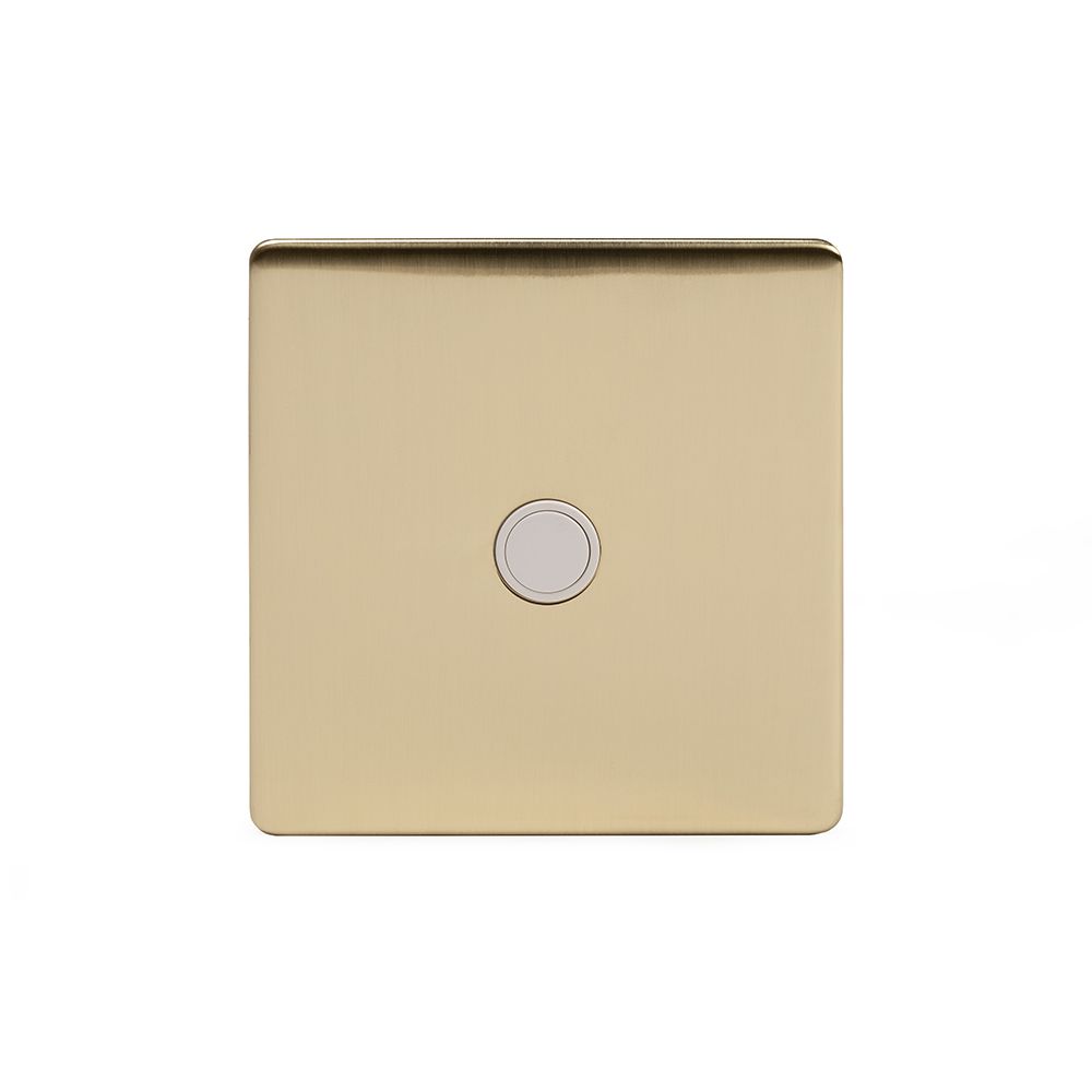 Soho Lighting Brushed Brass 20A Flex Outlet Wht Ins Screwless - Elesi