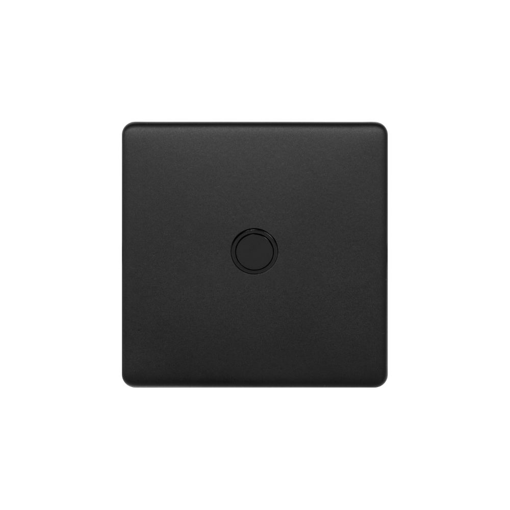 Soho Lighting Matt Black 20 Amp Screwless Flex Outlet Plate - Elesi