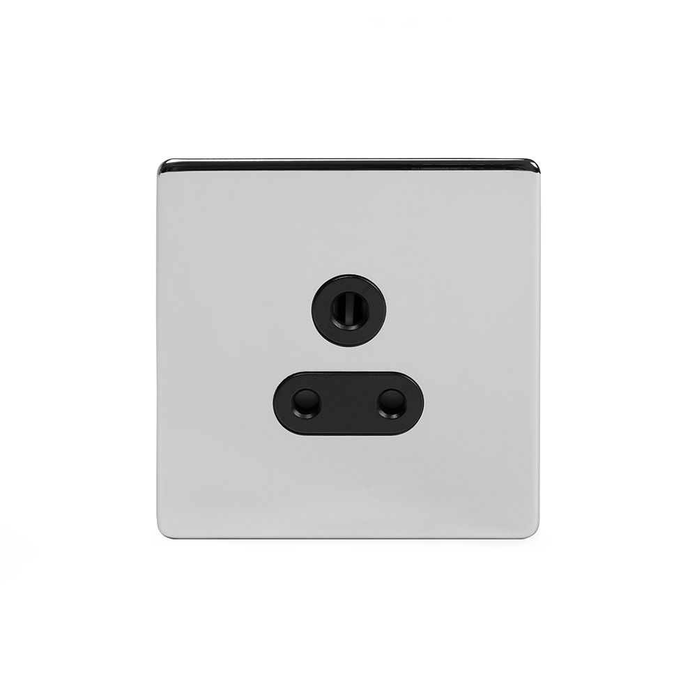 Soho Lighting Polished Chrome 5 Amp Unswitched Socket Blk Ins Screwless ...