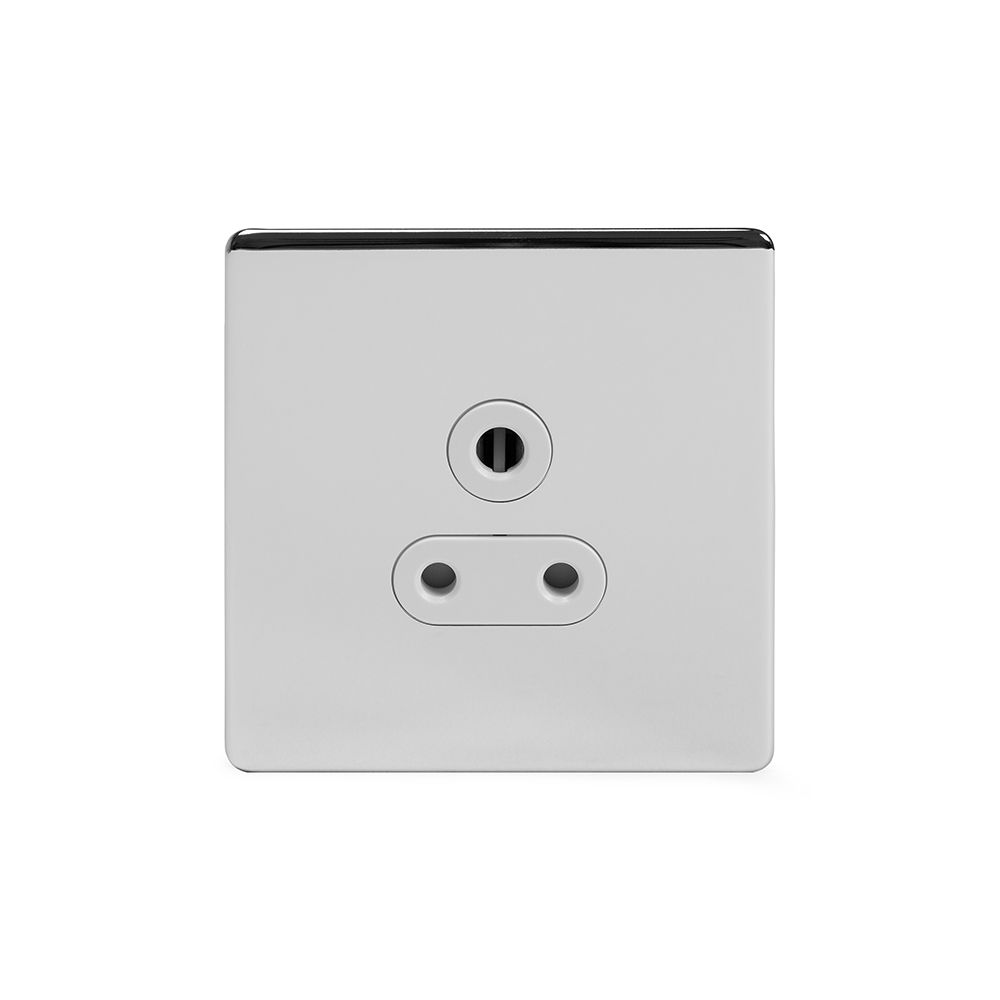Soho Lighting Polished Chrome & White 5 Amp Socket | Polished Chrome ...