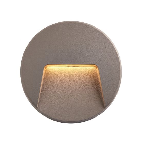 Severus Grey CCT round indirect IP65 2.8W Exterior Wall Light - Elesi