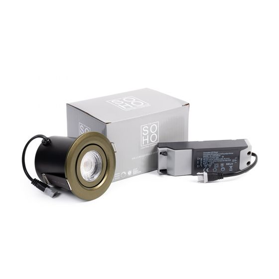 Soho Lighting Bronze 3K Warm White Tiltable LED Downlights, Fire Rated ...