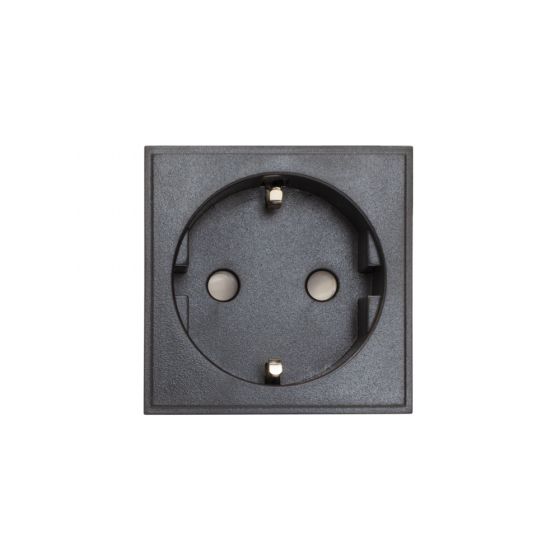 Soho Euro Module 16A European Socket Round Pin Black - Elesi