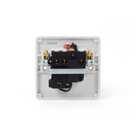 White Plastic 13A Switched Fuse Connection Unit With Neon - Elesi