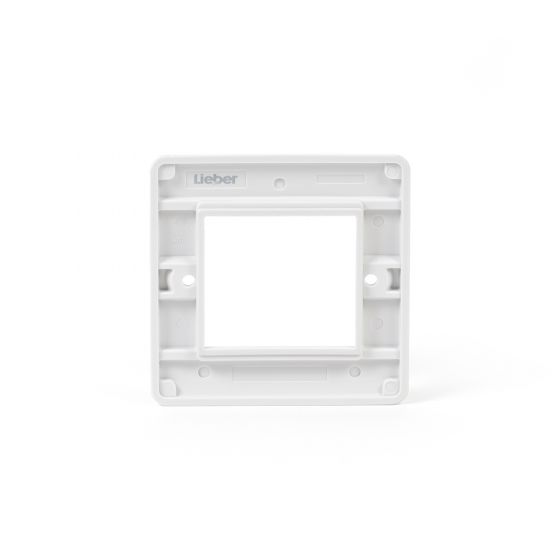 White Plastic Single Data Plate | Euro Module Faceplate - Elesi