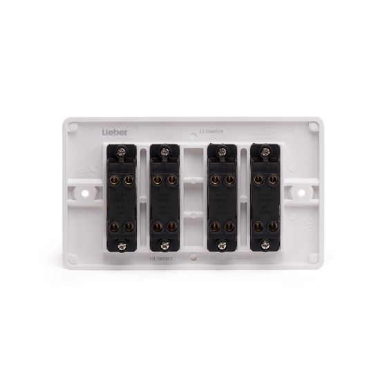 4 Gang Intermediate Switch | White Plastic 4 gang intermediate switch ...