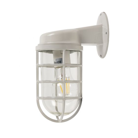 White Bathroom Wall Light | Broadwick Clay White IP44 Rated Nautical ...