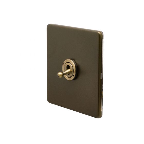 Soho Lighting Bronze 20A 1 Gang Intermediate Toggle Black Inserts ...