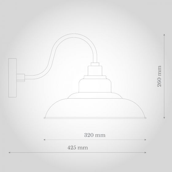 Portland Reclaimed Style Wall Light Matt Black - Elesi