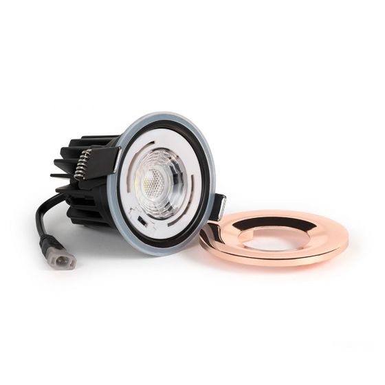 Polished Copper Downlights LED | Fire Rated Fixed LED IP65 Dimmable - Elesi