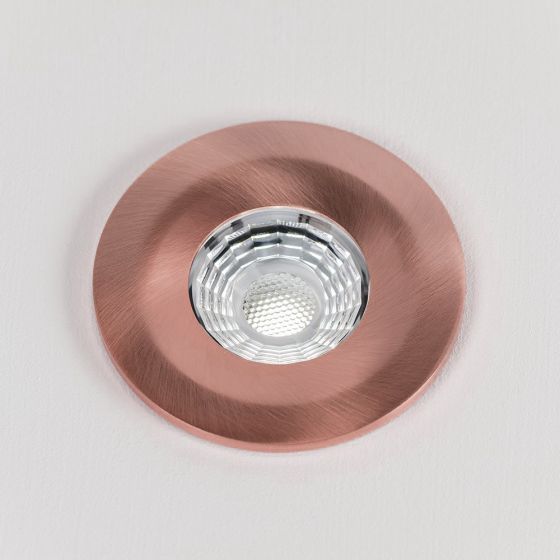 Brushed Copper Downlights LED | Fire Rated Fixed LED IP65 Dimmable - Elesi