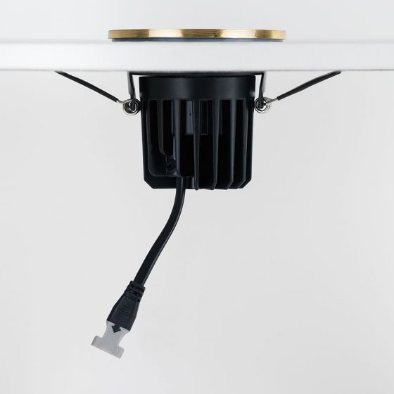 Brushed Gold Downlights LED | Fire Rated Fixed LED IP65 Dimmable - Elesi