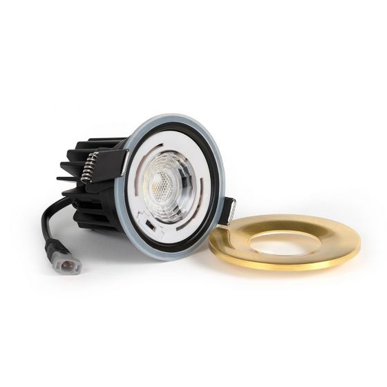 Brushed Gold Downlights LED | Fire Rated Fixed LED IP65 Dimmable - Elesi