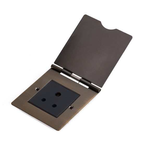 Soho Lighting Antique Brass 5 Amp Floor Socket | Antique Brass Floor ...