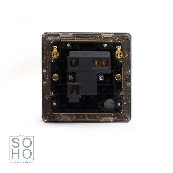 Polished Chrome Fused Spur | metal plate 13A Unswitched Fuse Connection ...