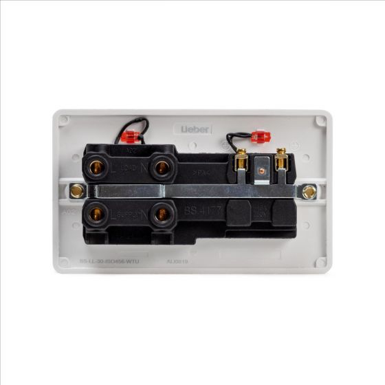 Lieber Silk White 45A Cooker Control Unit With Neon - Curved Edge - Elesi Lieber Silk White 45A Cooker Control Unit With Neon - Curved Edge - Elesi