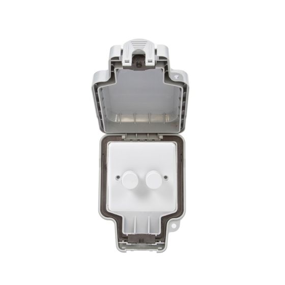 2 Gang Outdoor Dimmer Switch for LED Lights - Elesi