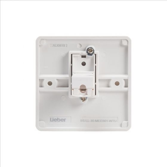 Lieber Silk White 1 Gang Data Socket RJ45 Cat5 | Ethernet Socket - Elesi Lieber Silk White 1 Gang Data Socket RJ45 Cat5 | Ethernet Socket - Elesi