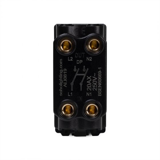 Soho Lighting Brushed Brass 20A Double Pole Marked As Hob Grid Switch ...