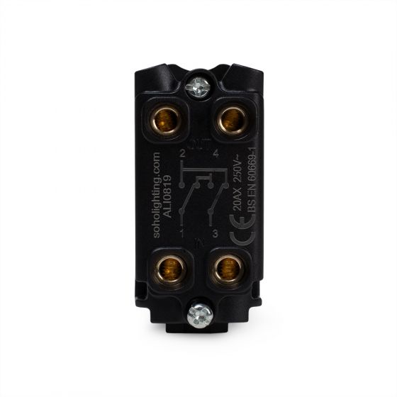 Soho Lighting Brushed Brass Intermediate Toggle Grid Module Screwless ...