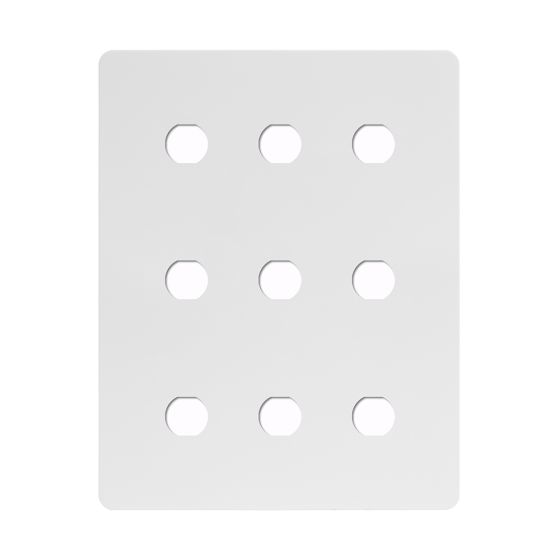 Soho Lighting White Metal Flat Plate 9 Gang CM Circular Module Grid ...