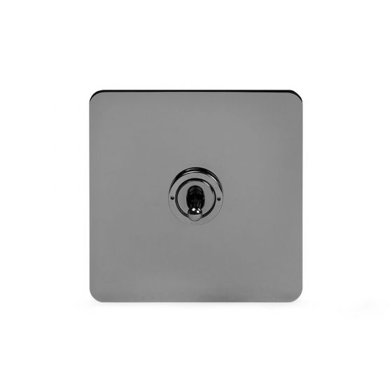 Soho Lighting Black Nickel Flat Plate 1 Gang Retractive Toggle Switch ...