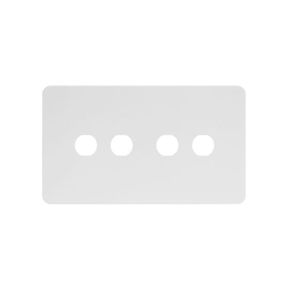 Soho Lighting White Metal 4 Gang CM Circular Module Grid Switch Plate ...