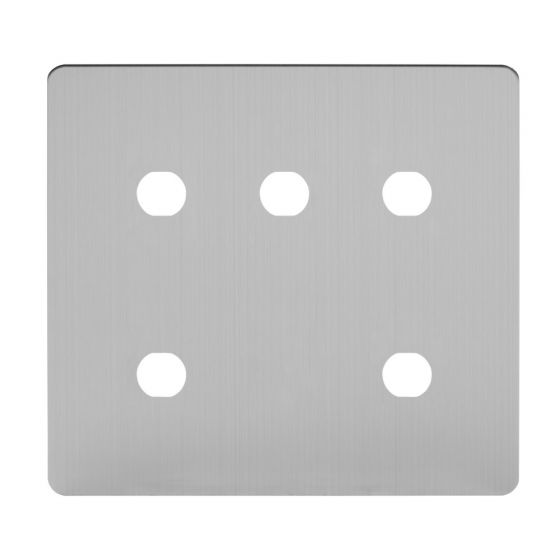 Soho Lighting Brushed Chrome 5 Gang CM Circular Module Grid Switch ...
