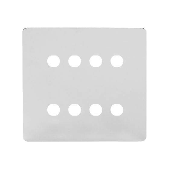 Soho Lighting Polished Chrome Flat Plate 8 Gang CM Circular Module Grid ...