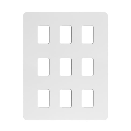 Soho Lighting White Metal 9 Gang RM Rectangular Module Grid Switch ...