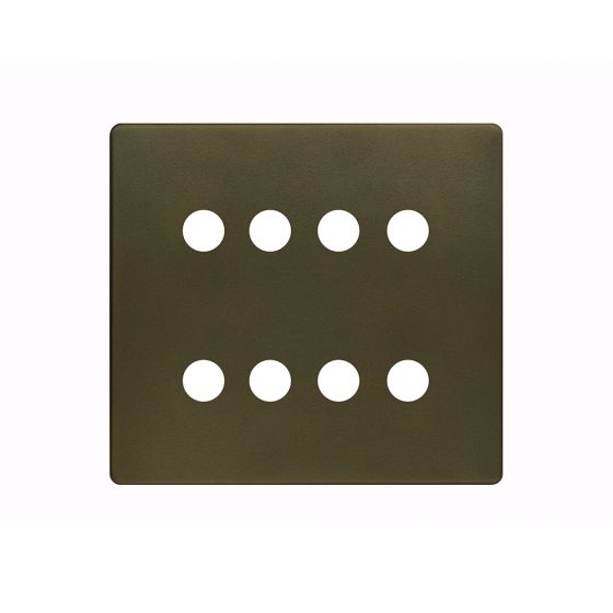 Soho Lighting Bronze 8 Gang CM Circular Module Grid Switch Plate - Elesi